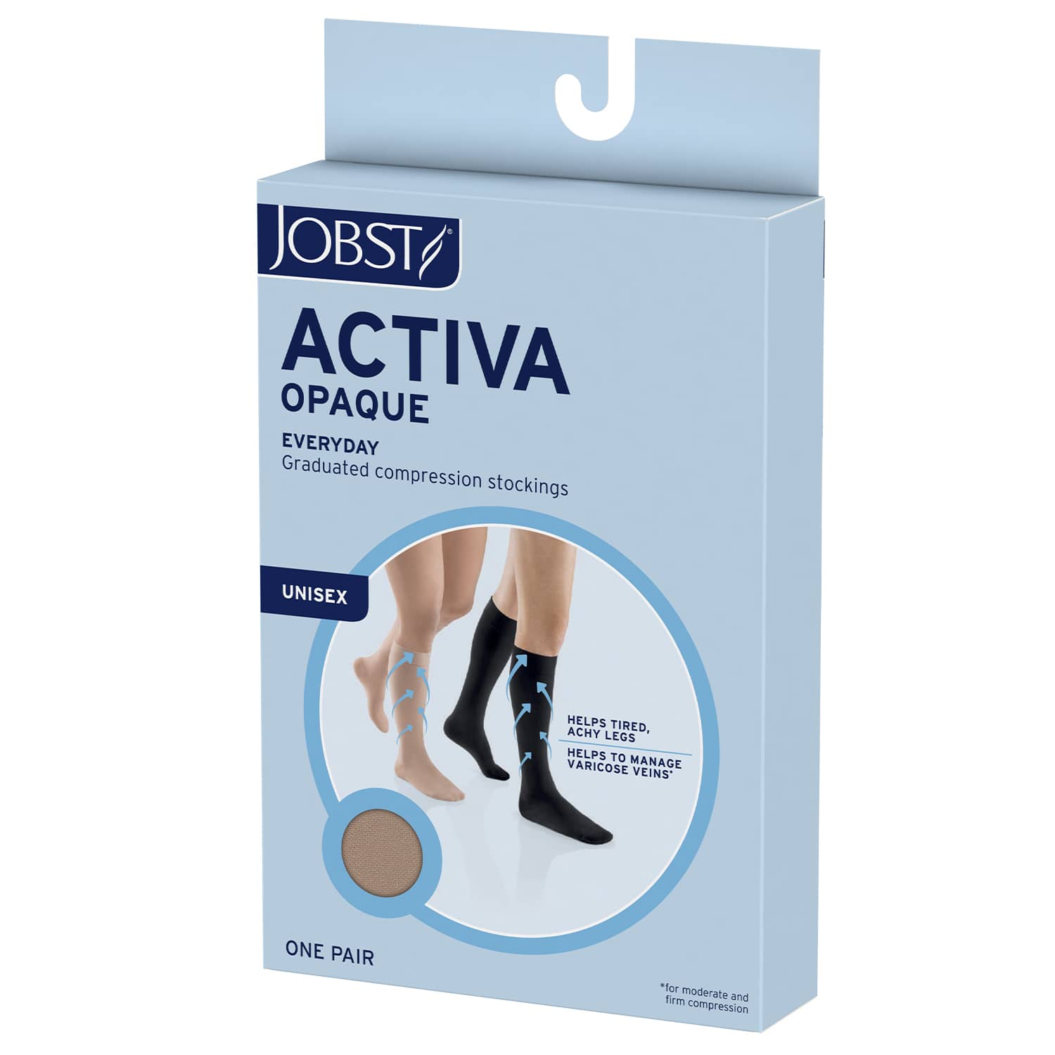 Jobst ACTIVA Opaque Compression Knee High Stockings - 15-20mmHg | Ames ...