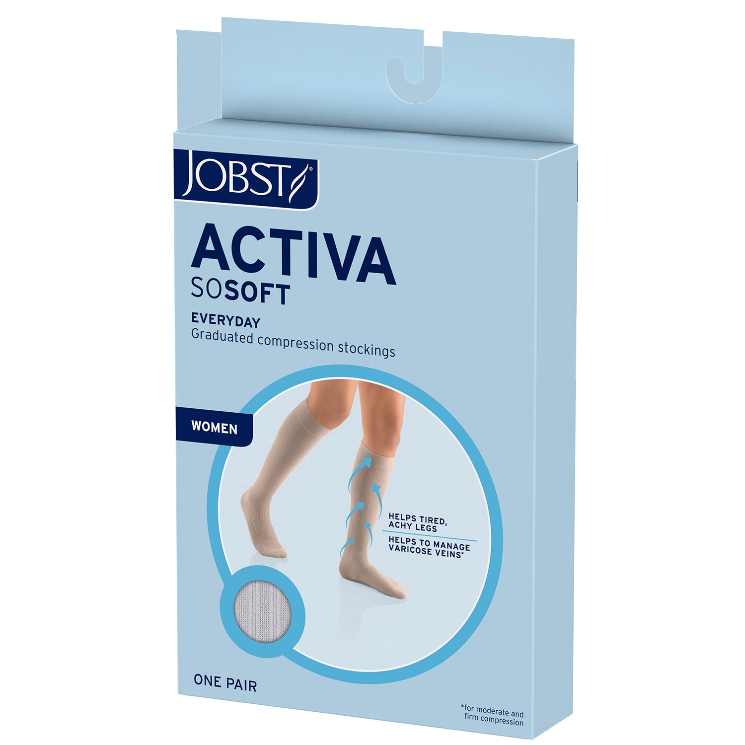 Jobst ACTIVA SoSoft Compression Socks Brocade - 8-15mmHg | Ames Walker