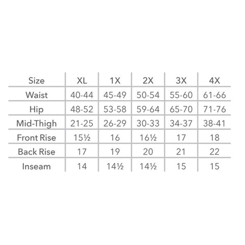 Wear Ease 615 High Waist Compression Capri Plus Size | Ames Walker