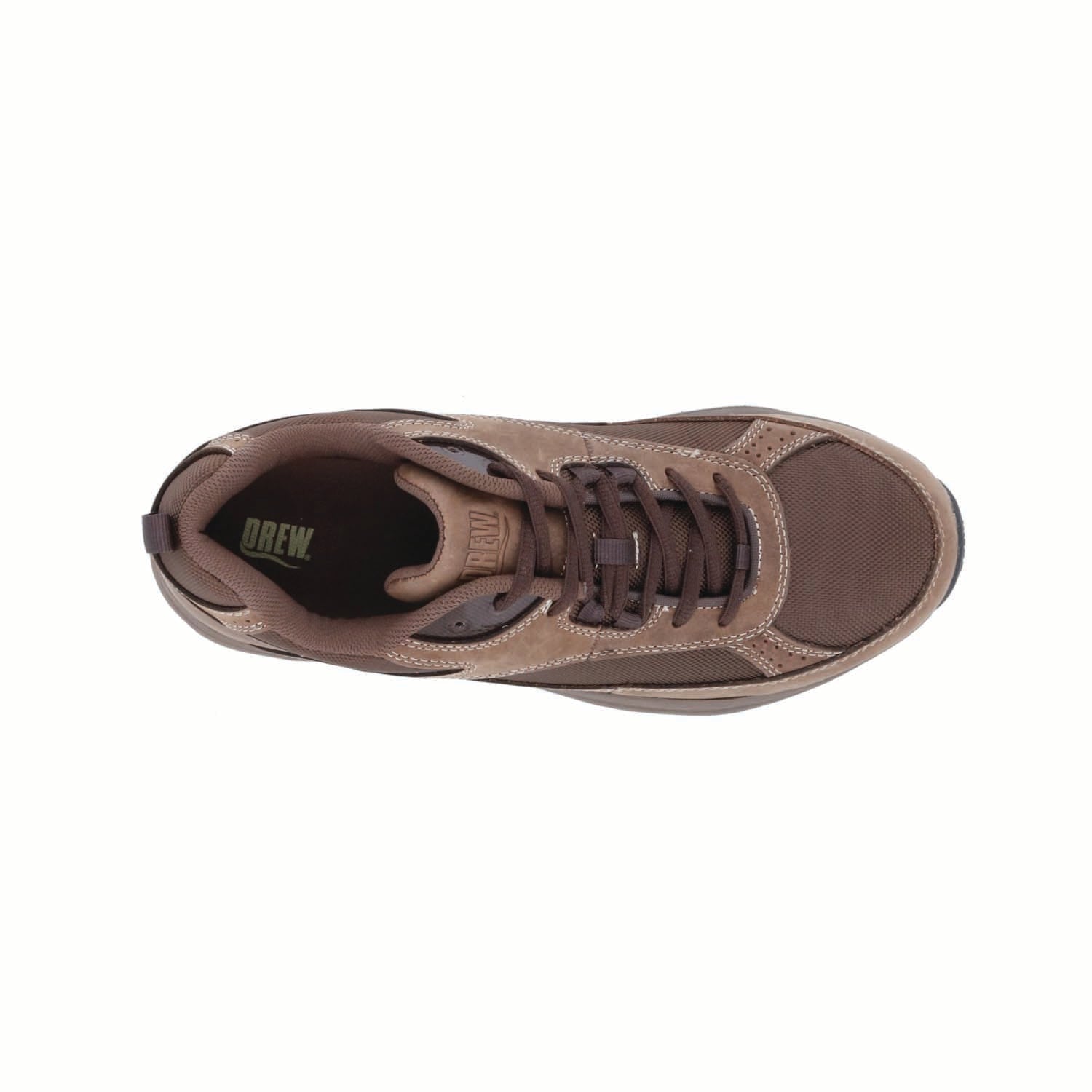 Drew Men's Athletic Aaron Shoes Brown/Nylon Mesh | Ames Walker