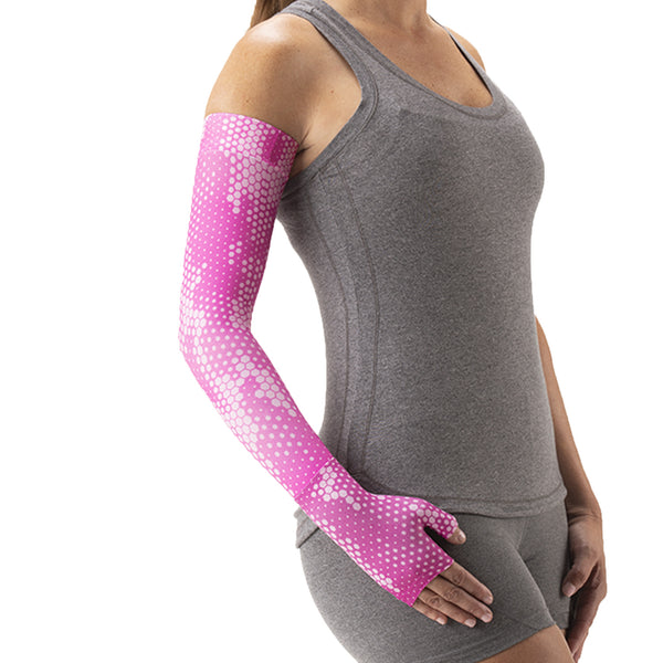 Juzo Soft 2000 Print Pixel Pink Armsleeve - 15-20 mmHg | Ames Walker